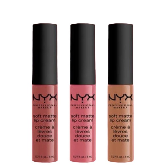 NYX | Makeup | Nib Nyx Soft Matte Lip Cream Bundle 3 Glosses | Poshmark